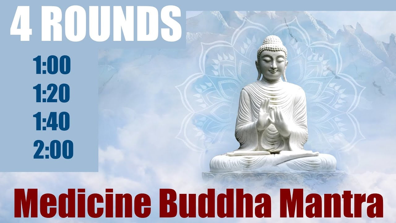 Wim Hof 4 rounds | 35 breaths | steps of 20 seconds + Medicine Buddha ...