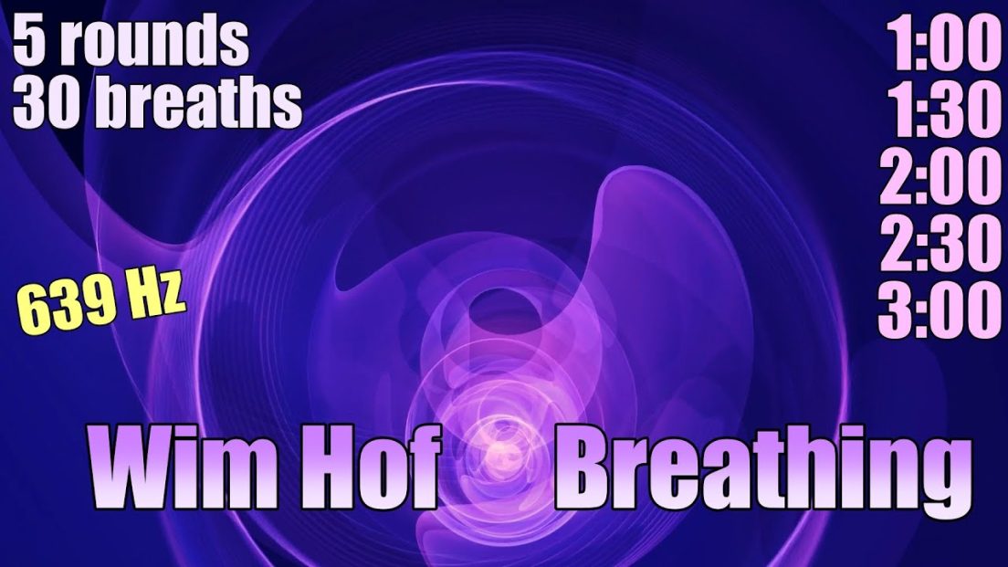 Guided Breathwork | 5 rounds of Wim Hof Breathing with 30 breaths and 639Hz - medit-o-rama