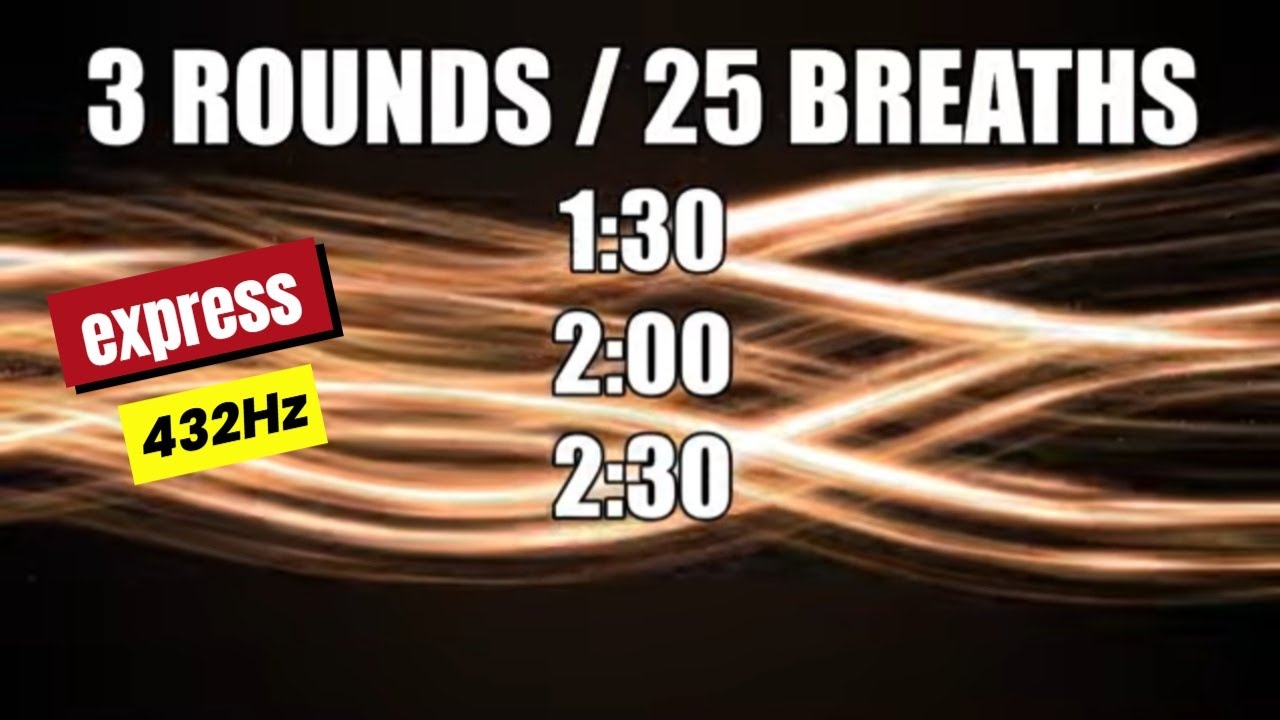 Wim Hof Breathing Technique – 3 Express Rounds of 25 Breaths with 432Hz Healing Frequency ...