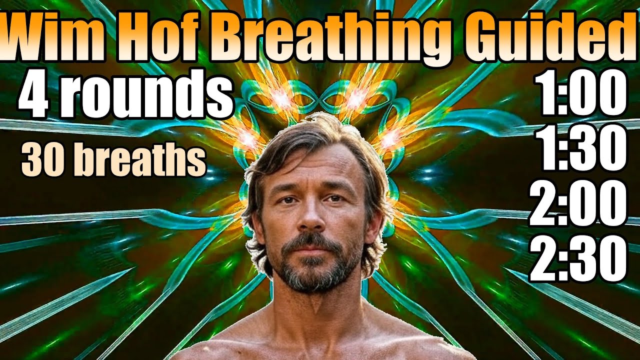 Guided Wim Hof Breathing (4 Rounds, 30 Breaths) | 432Hz OM Mantra ...